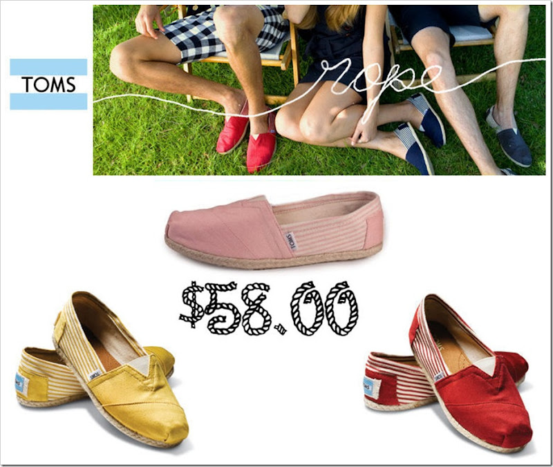 University Stripe TOMS with Rope Sole | Swank Boutique Blog